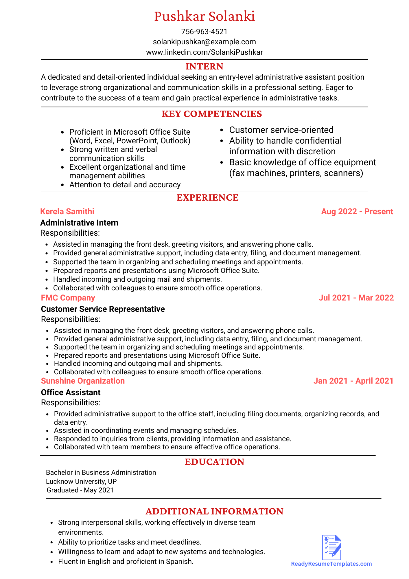ATS-Friendly Administrative Assistant Resume Templates For 2023 - Ready ...