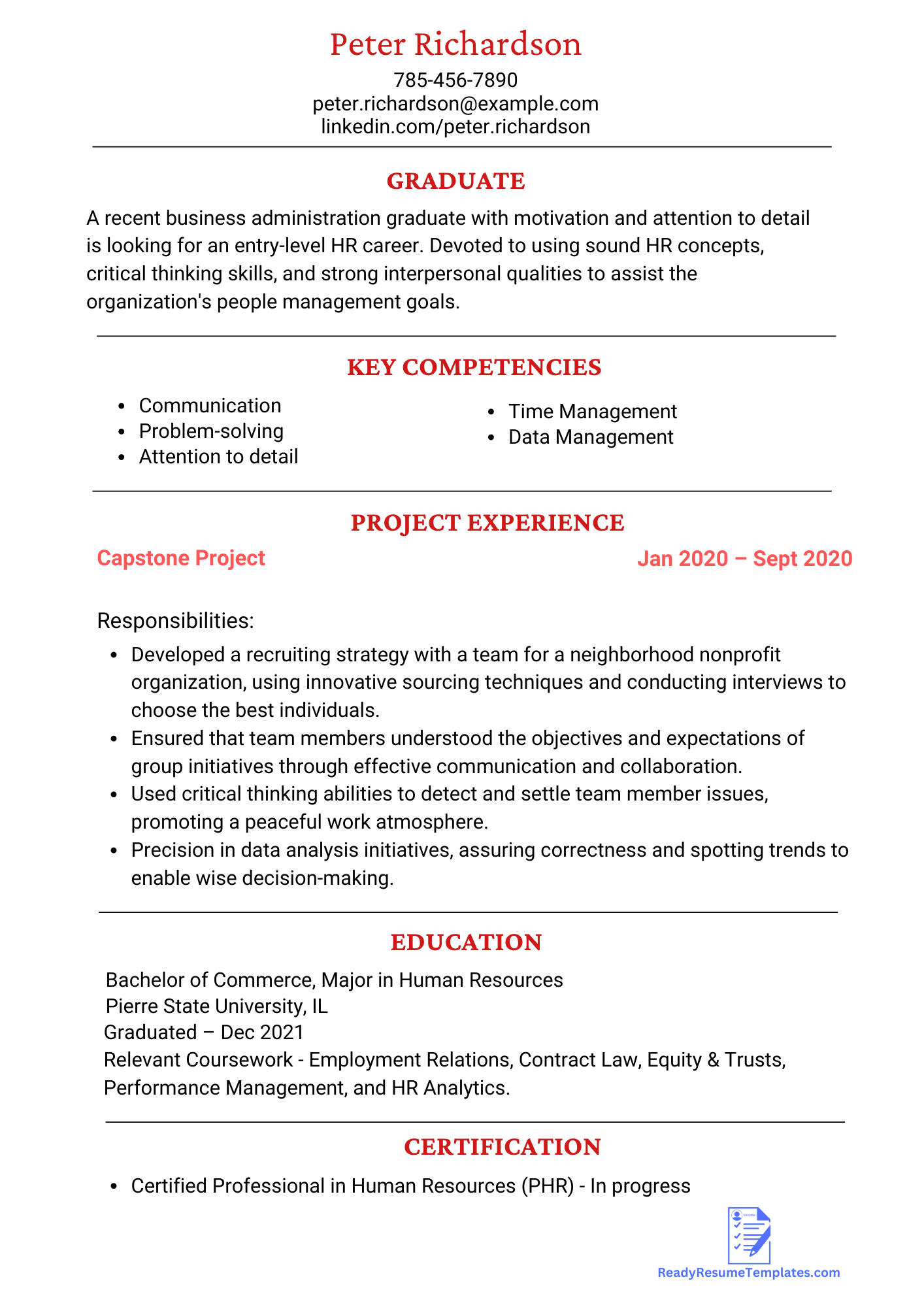 ATS-Friendly HR Resume Templates For 2023 - Ready Resume Templates